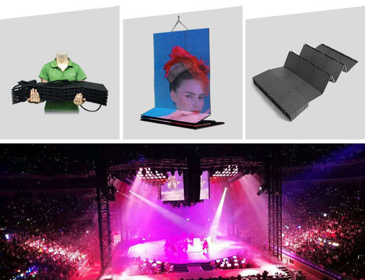 China Patented 360 degrees flexible LED displays for concert backdrops supplier