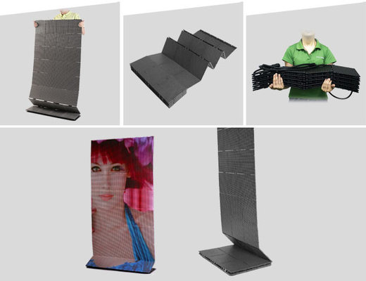 China Shop Window High Definition LED Display RGB , LED Stage Curtain Screen 6000 Nits Brightness supplier