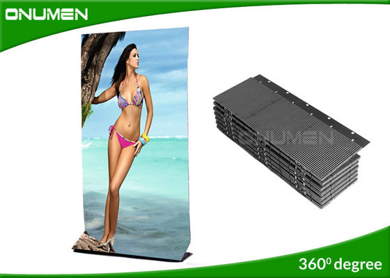 China Full Color Foldable LED Screens / SMD Flexible Led Curtain Display With 9216 Pixels Resolution supplier