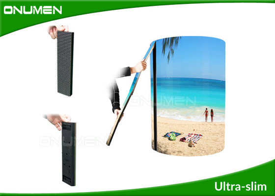 China P6 Outdoor Curved LED Screen / RGB Led Strip Display Screen With 2000nits Resolution supplier