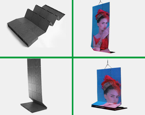 China 360 degrees foldable flexible 6mm LED display for events and concerts supplier