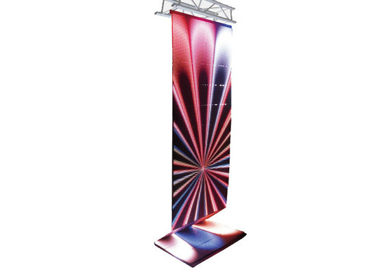 16 Bits 3528 SMD LED Curtain Display , Ultra Slim Flexible LED Screen 6mm 360 Degree Foldable supplier