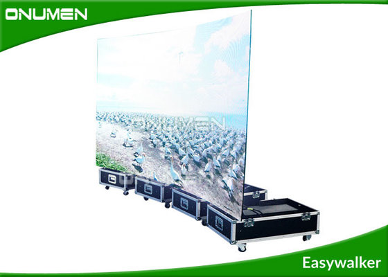 IP65 Totem Commercial LED Screens Outdoor , 12 kg / sqm Foldable LED Display Flexible Video Screen supplier