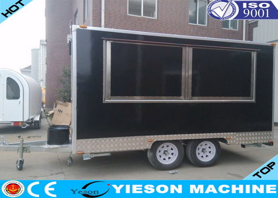 GRP Material Multifunction Food Catering Van With Brakes Double Axles