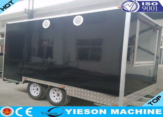 GRP Material Multifunction Food Catering Van With Brakes Double Axles