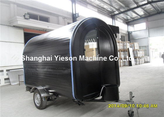 Strong Steel Mobile Kitchen Trailer for Fast Food , Kitchen Service Cart