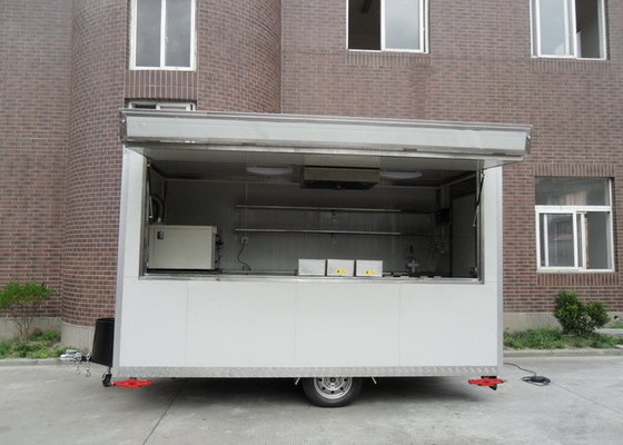 Custom Commercial Mobile Kitchen Concession Trailer With 2 Big Wheels