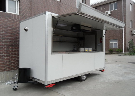 Custom Commercial Mobile Kitchen Concession Trailer With 2 Big Wheels