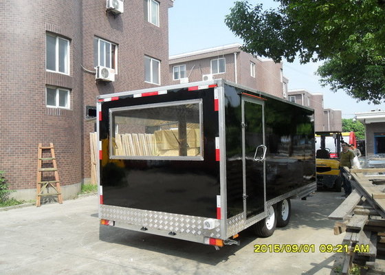 Custom Multifunction Mobile Kitchen Concession Trailer With Disc Brakes Double Axles
