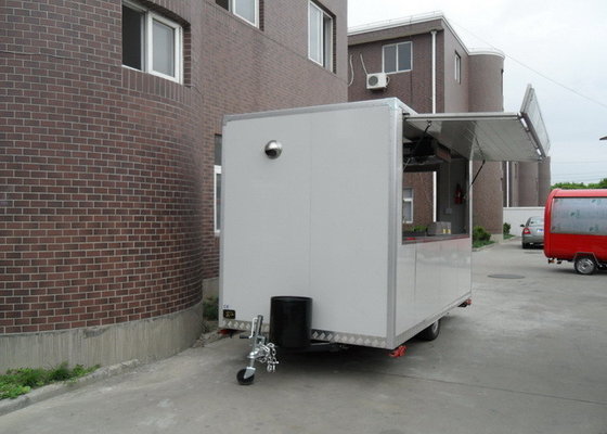 Custom Commercial Mobile Kitchen Concession Trailer With 2 Big Wheels