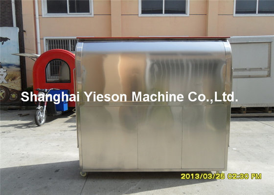 ISO9001 Stainless Steel Coffee Cart , Mobile Food Kiosk  for Coffee