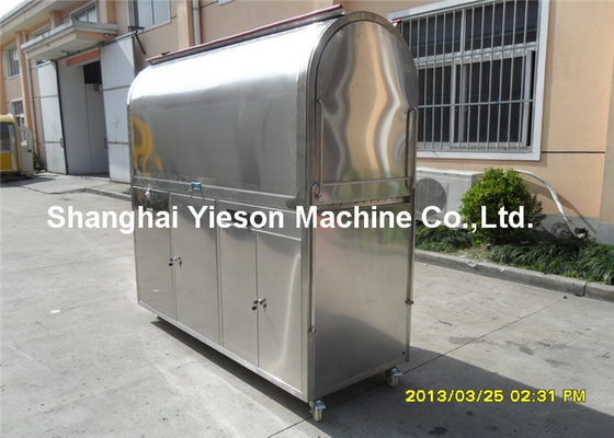 ISO9001 Stainless Steel Coffee Cart , Mobile Food Kiosk  for Coffee