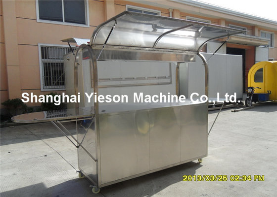 ISO9001 Stainless Steel Coffee Cart , Mobile Food Kiosk  for Coffee