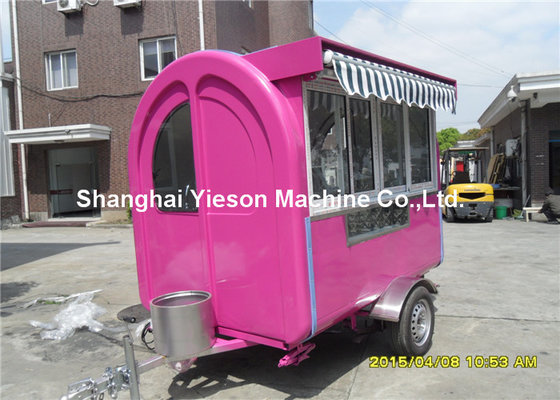 Pink  Fruit  Truck Mobile Food Kitchen Trailer Sandwich Panel