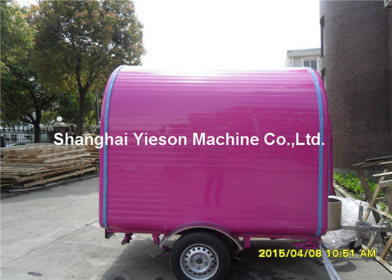 Pink  Fruit  Truck Mobile Food Kitchen Trailer Sandwich Panel