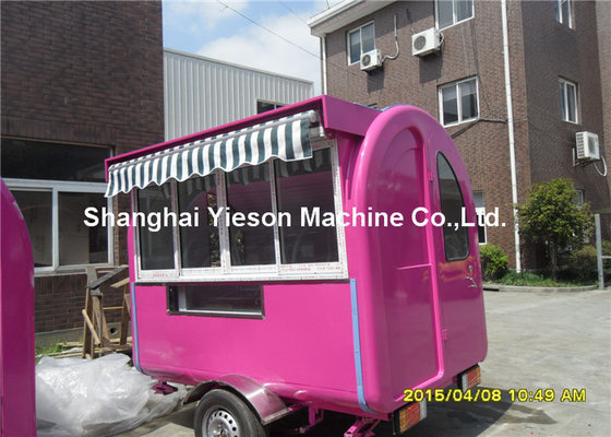 Pink  Fruit  Truck Mobile Food Kitchen Trailer Sandwich Panel