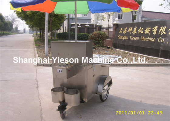 Mobile Catering Hot Dog Cart single sink cupboards with glass doors