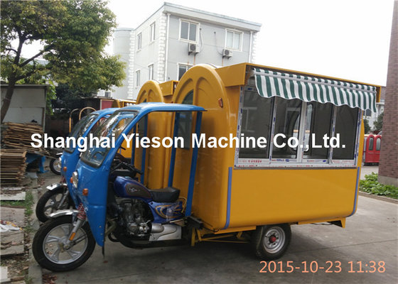 Gasoline Motorcycle Food Cart , Mobile Snack Cart For Fast Food