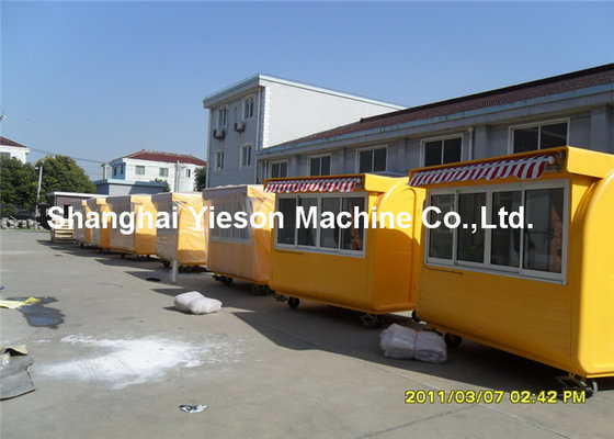 Crepe Mobile Food Carts With Canopy , Steel Food Vending Carts