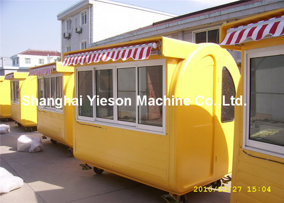 Crepe Mobile Food Carts With Canopy , Steel Food Vending Carts