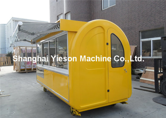 Strong Steel Mobile Fruit Cart Outside Food Van 3 Layer Drawer Box