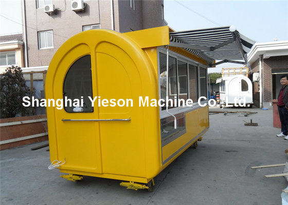 Strong Steel Mobile Fruit Cart Outside Food Van 3 Layer Drawer Box