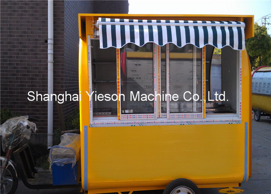 Outdoor Food Kiosk Tricycle Food Cart  With Full Kitchen Equipments