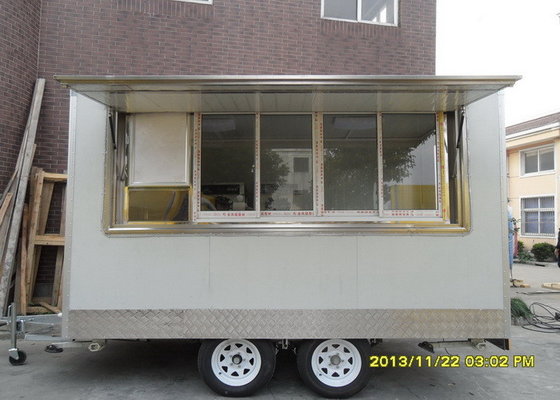Custom Window Ice Cream Cart With Food Concession Trailers Air Conditioning
