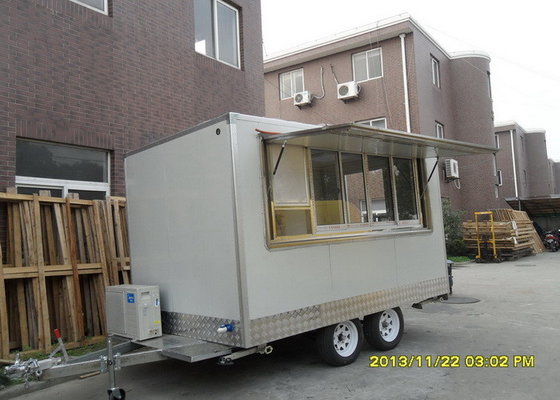 Custom Window Ice Cream Cart With Food Concession Trailers Air Conditioning