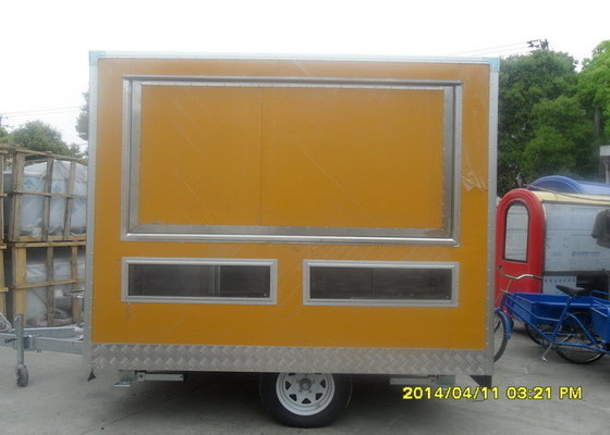 Mobile Hot Dog Cart Trailer With Single Axle Disc Brakes , Mobile Concession Trailers