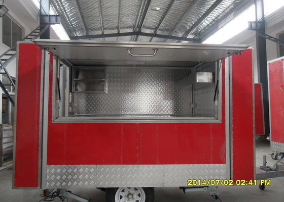 American Style French Fries Cart , Food Cart Trailer  With Single Axle