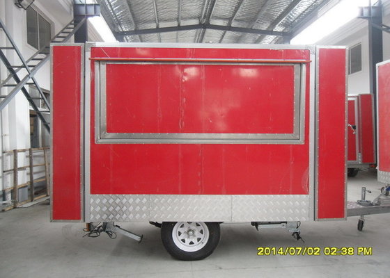 American Style French Fries Cart , Food Cart Trailer  With Single Axle