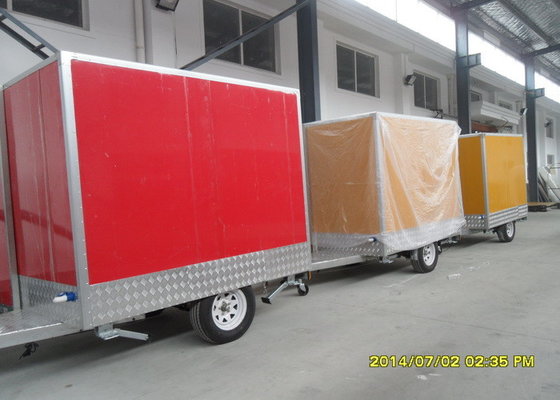 American Style French Fries Cart , Food Cart Trailer  With Single Axle