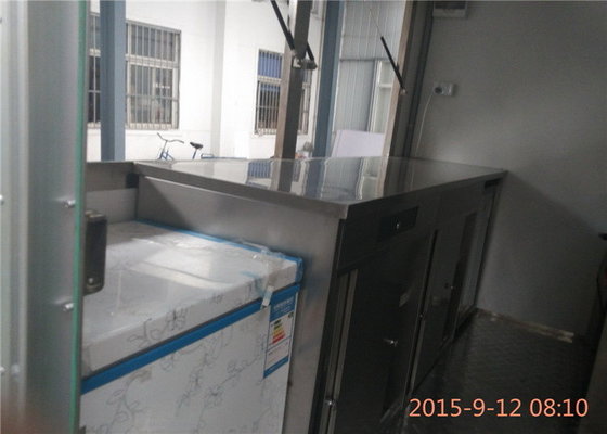 Black Coffee Kiosk Food Catering Van With Outside Coffee Machine