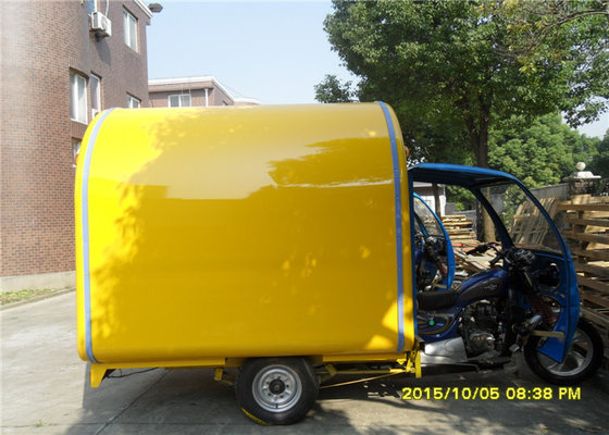 Yellow Mobile Food Cart  Street Food Trucks , Bbq Mobile Kitchen cart