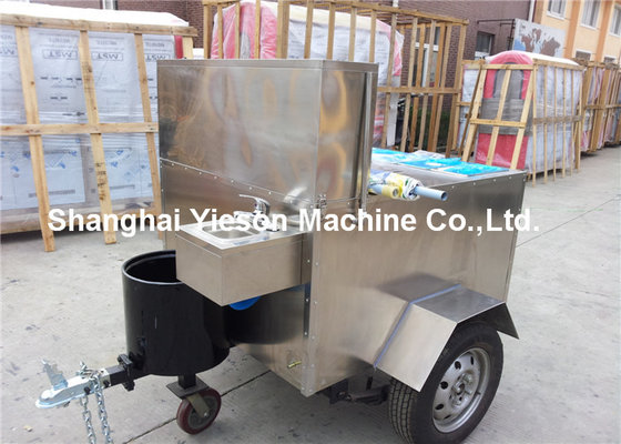Food Vending Trailers Stainless Steel Hot Dog Cart  For Chips