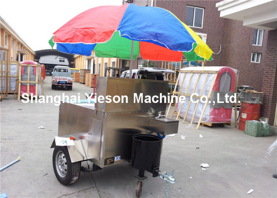 Food Vending Trailers Stainless Steel Hot Dog Cart  For Chips