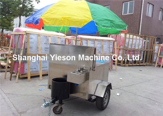 Food Vending Trailers Stainless Steel Hot Dog Cart  For Chips