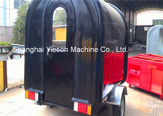 Fast Mobile Street Food Vans Ice Cream Vending Cart With Two Big Wheels Food Truck