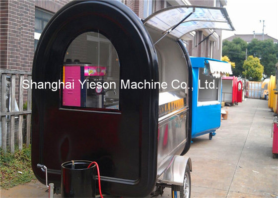 Fast Mobile Street Food Vans Ice Cream Vending Cart With Two Big Wheels Food Truck