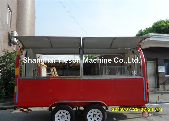 Steel Structure Food Truck Trailers Fast food Van Mobile Catering  For Drinks
