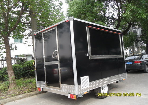 Juice Cart Mobile Food Trailers With Disc Brakes Single Axle 2 tyres