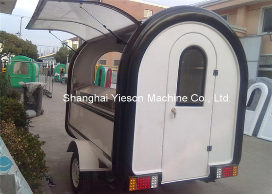 Fiberglass Street Food Vending Carts , Mobile Kitchen Cart Catering Trucks