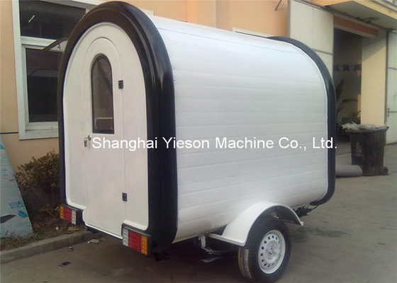 Fiberglass Street Food Vending Carts , Mobile Kitchen Cart Catering Trucks