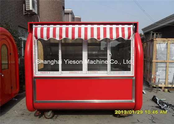 Double layers Hotdog Food Cart , Street Food Carts Stainless Steel Sheet