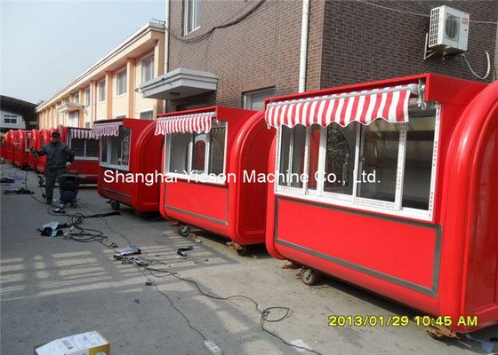 Double layers Hotdog Food Cart , Street Food Carts Stainless Steel Sheet