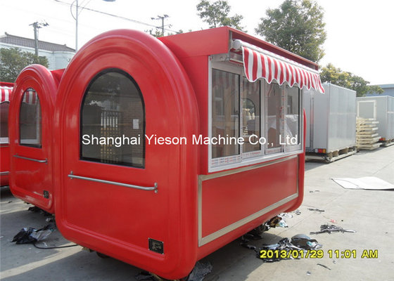 Double layers Hotdog Food Cart , Street Food Carts Stainless Steel Sheet