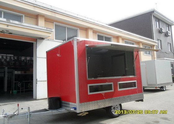 Red Square Snack Street Food Trailer 220V - 240V For Australia Market
