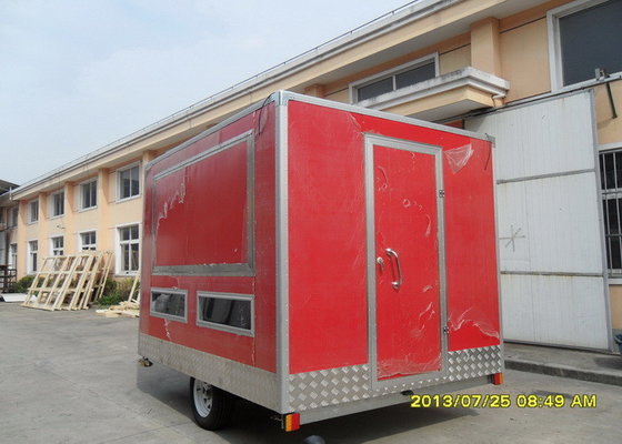 Red Square Snack Street Food Trailer 220V - 240V For Australia Market