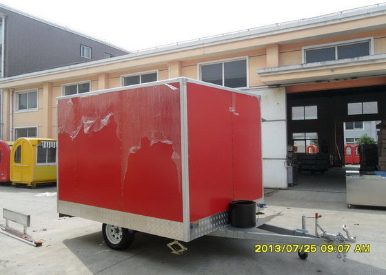 Red Square Snack Street Food Trailer 220V - 240V For Australia Market